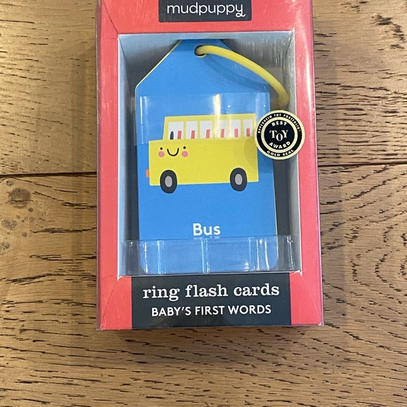 Mudpuppy | Toys | Babys First Words Ring Flash Cards Blue And Yellow ...